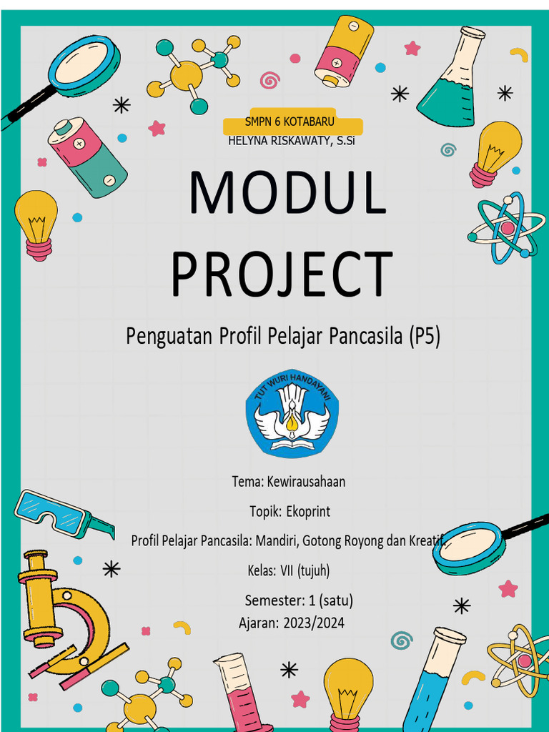 Modul Projek - Modul P5 Kewirausahaan Ekoprint - Fase D | PDF | Seni