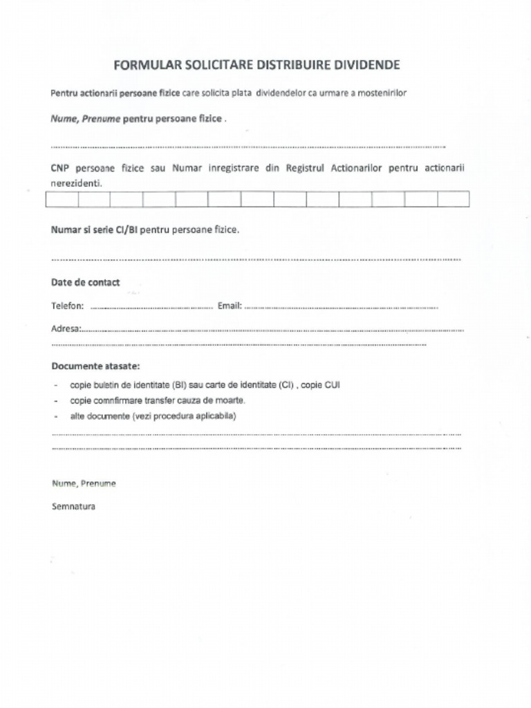 Formular Mostenire 1 | PDF