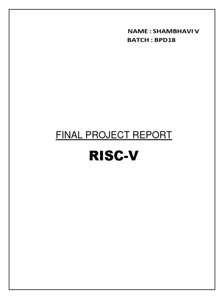Final Project Report Risc | PDF | Logic Synthesis | Computer Engineering