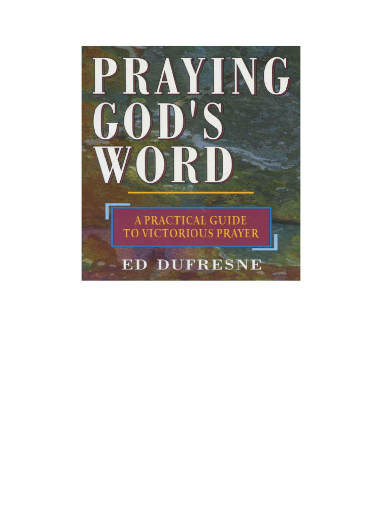 Praying Gods Word Pdf Prayer Intercession