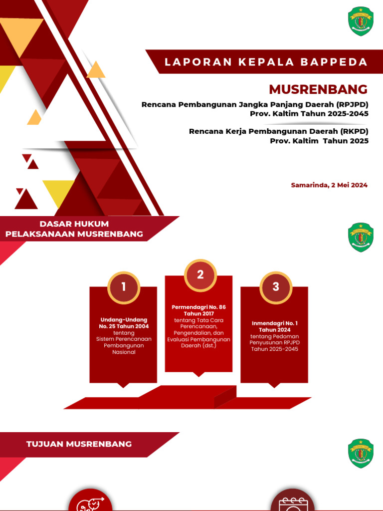 06 Laporan Ka BAPPEDA-MUSRENBANG RPJPD 2025-2045 Dan RKPD Kaltim 2025 | PDF