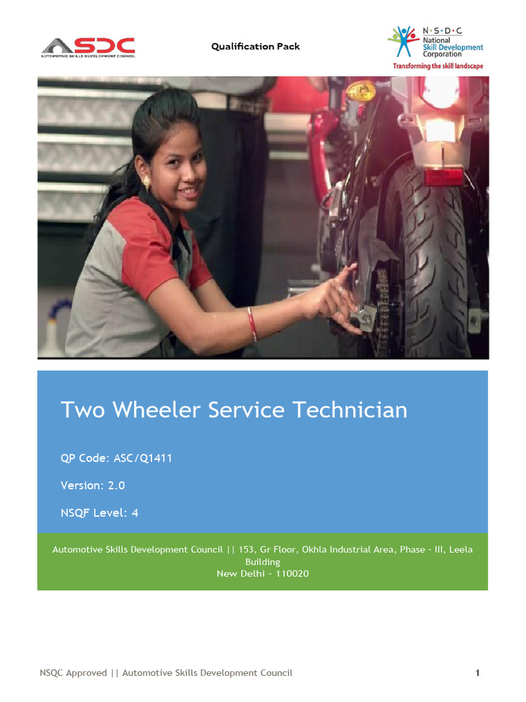 Two Wheeler Service Technician QP | PDF | Waste | Waste Management