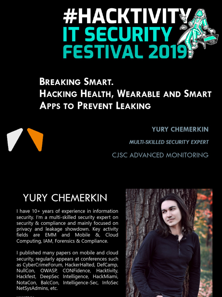 Hacktivity 2019 Chemerkin Yury - Full | PDF | Cloud Computing | Mobile App