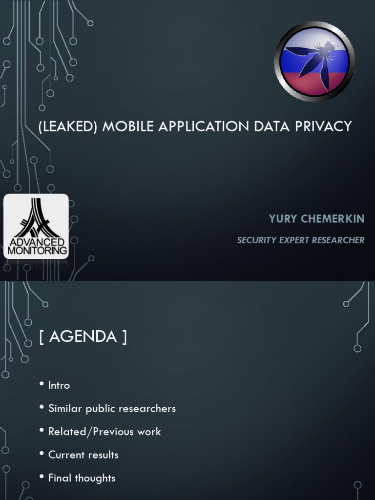 OWASP Russia 2016 - Yury Chemerkin - Run | PDF | Mobile App | Android (Operating System)