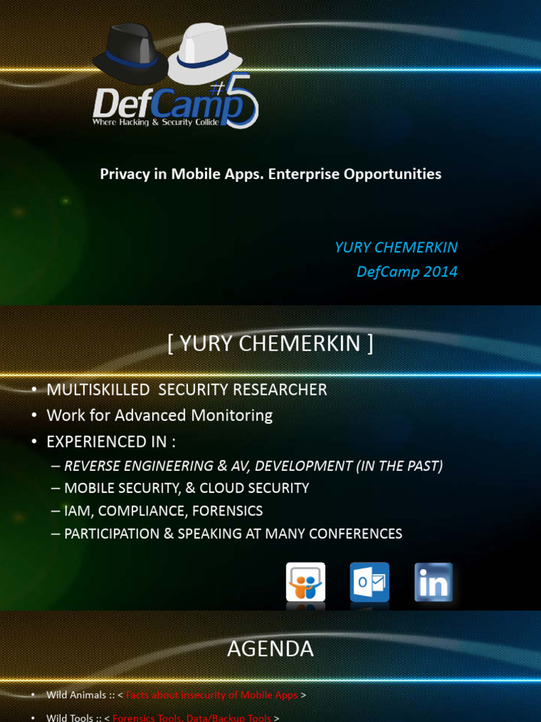 Defcamp 2014 Yury Chemerkin | PDF | Ios | Android (Operating System)