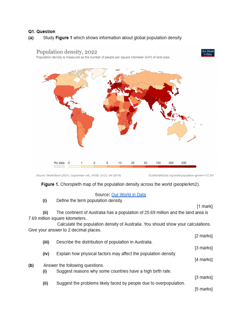 Population test (1.1 and 1.3) | Download Free PDF | Birth Rate ...