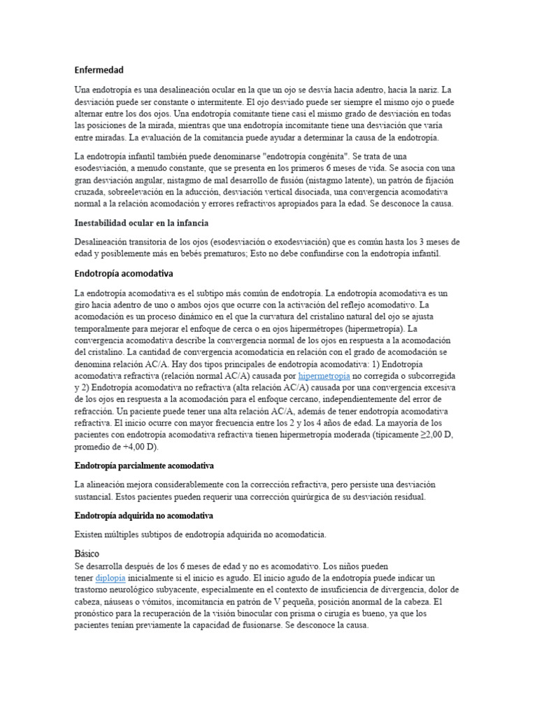 Endotropias Eyewiki | PDF | Enfermedades y trastornos | Ojo humano