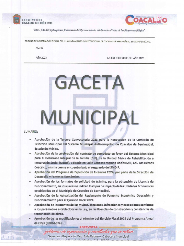 Gaceta 90 | PDF | México | Defensa Civil