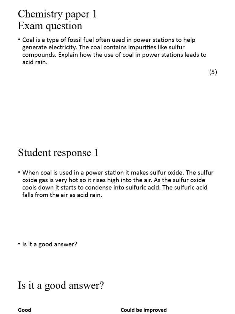 Igcse Doubleaward Chem PPT Acid Rain | PDF | Oxide | Chemical Reactions