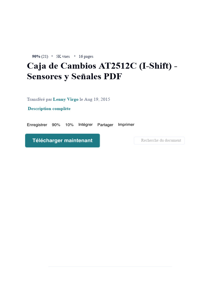 Caja de Cambios AT2512C (I-Shift) - Sensores y Señales PDF - PDF - Sensor - Transmisión ...
