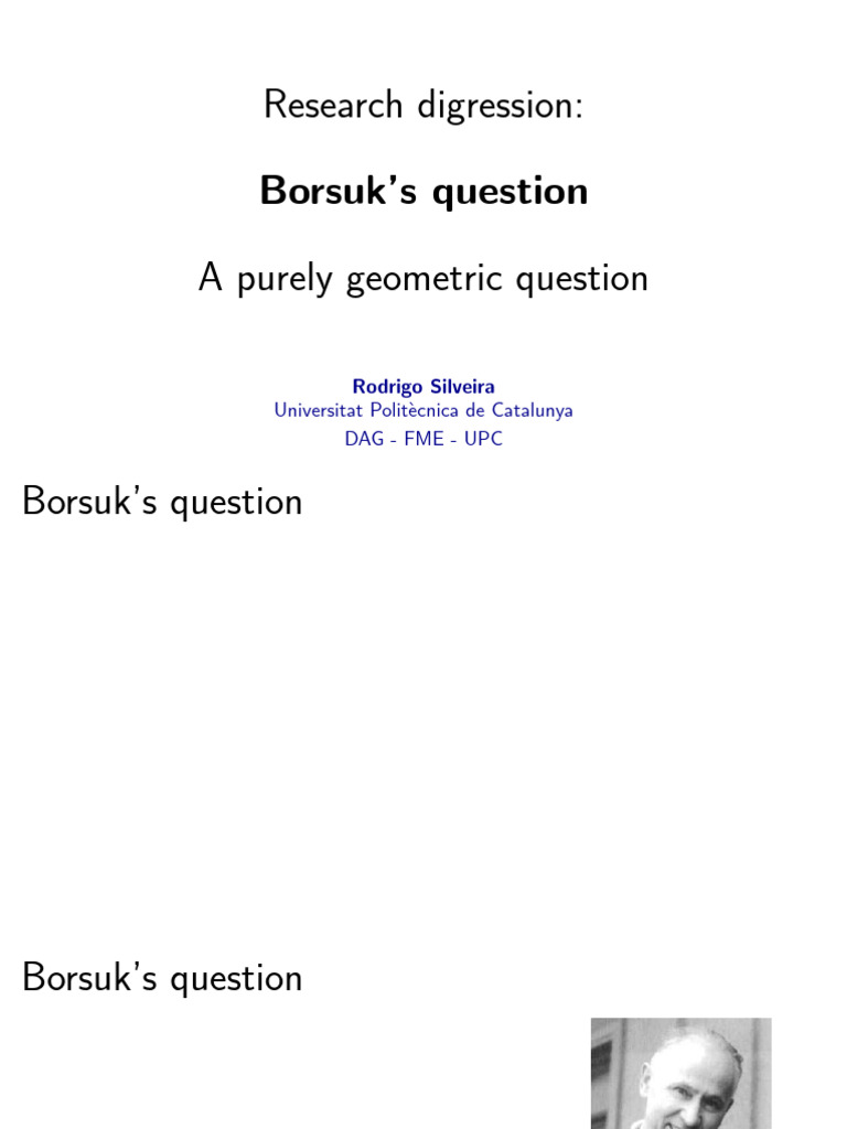 1.4 Digression Borsuk Number | PDF | Mathematical Concepts | Mathematics