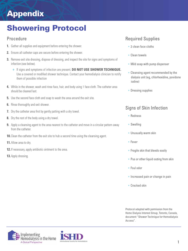 Module_7_Apdx_Showering | PDF | Hemodialysis | Clinical Medicine