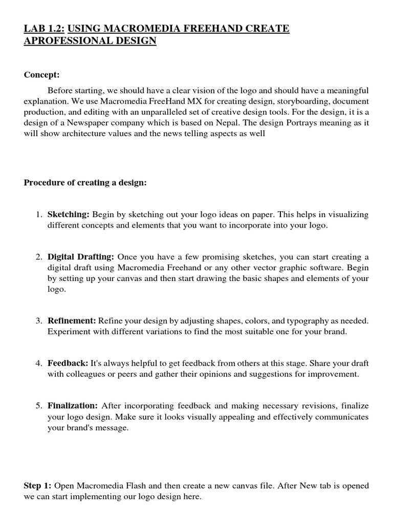 Logo Design Using Freehand | PDF | Brand | Logos