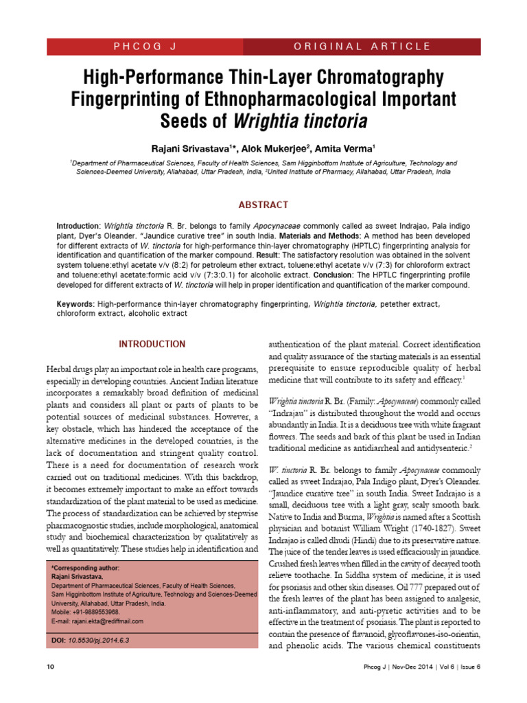 High-Performance Thin-Layer Chromatography Fingerprinting of ...