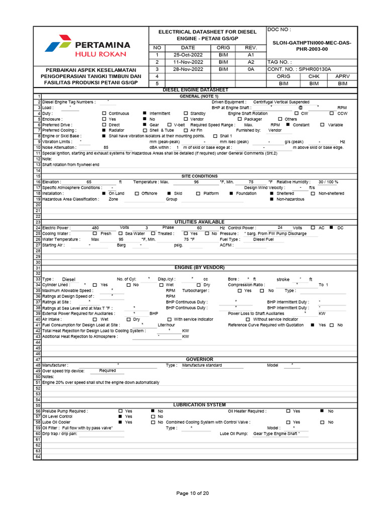 data sheet diesel engine | Download Free PDF | Diesel Engine | Engines