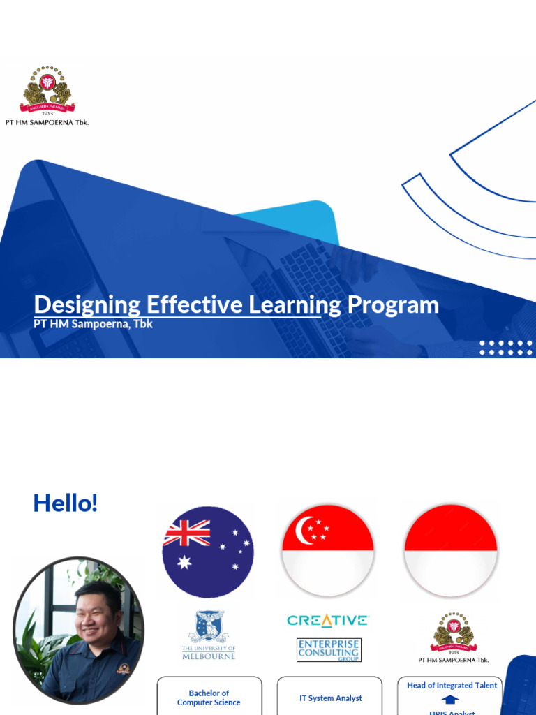 HM Sampoerna - Designing Effective Learning Program | PDF | Learning | Behavior Modification