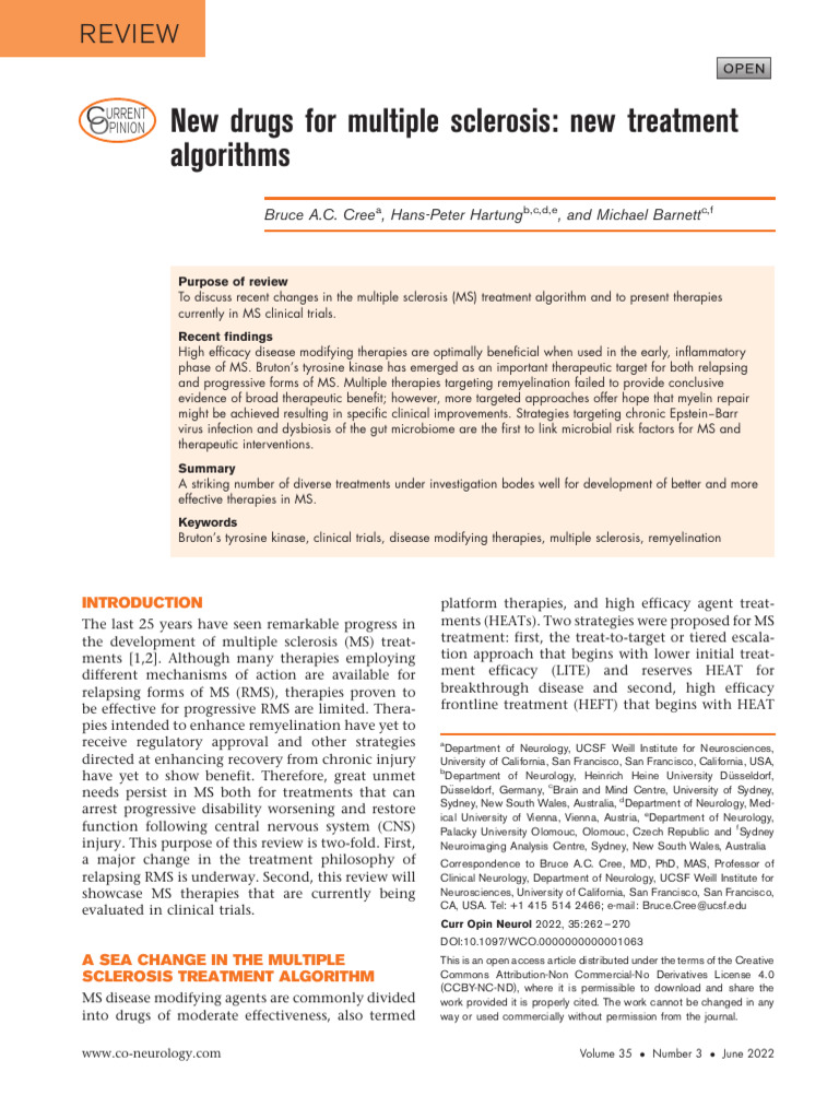 New Drugs For Multiple Sclerosis New Treatment.3 | PDF | Multiple ...