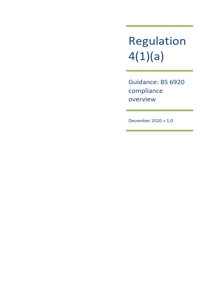 BS 6920 Compliance Overview | PDF | Water | Regulatory Compliance