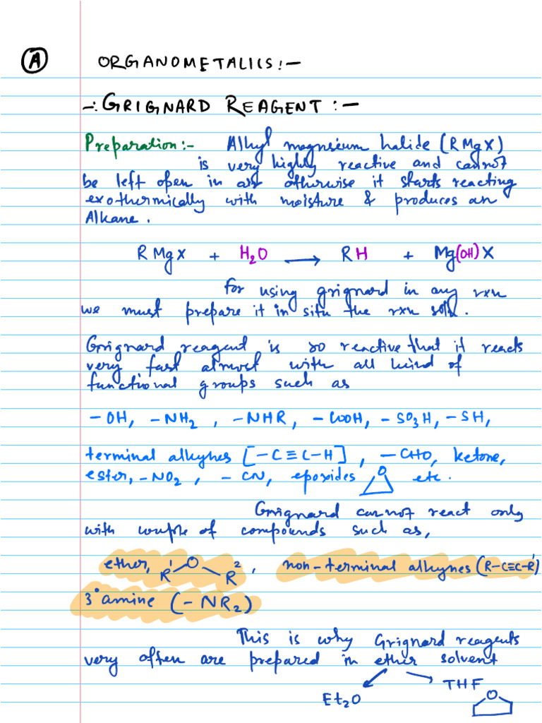 Grignard Reagent Preparation Guide | PDF | Organic Reactions | Chemical ...