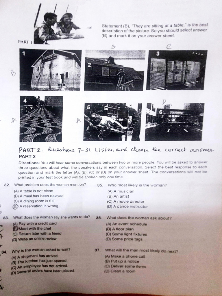 Listening Test Instructions | PDF