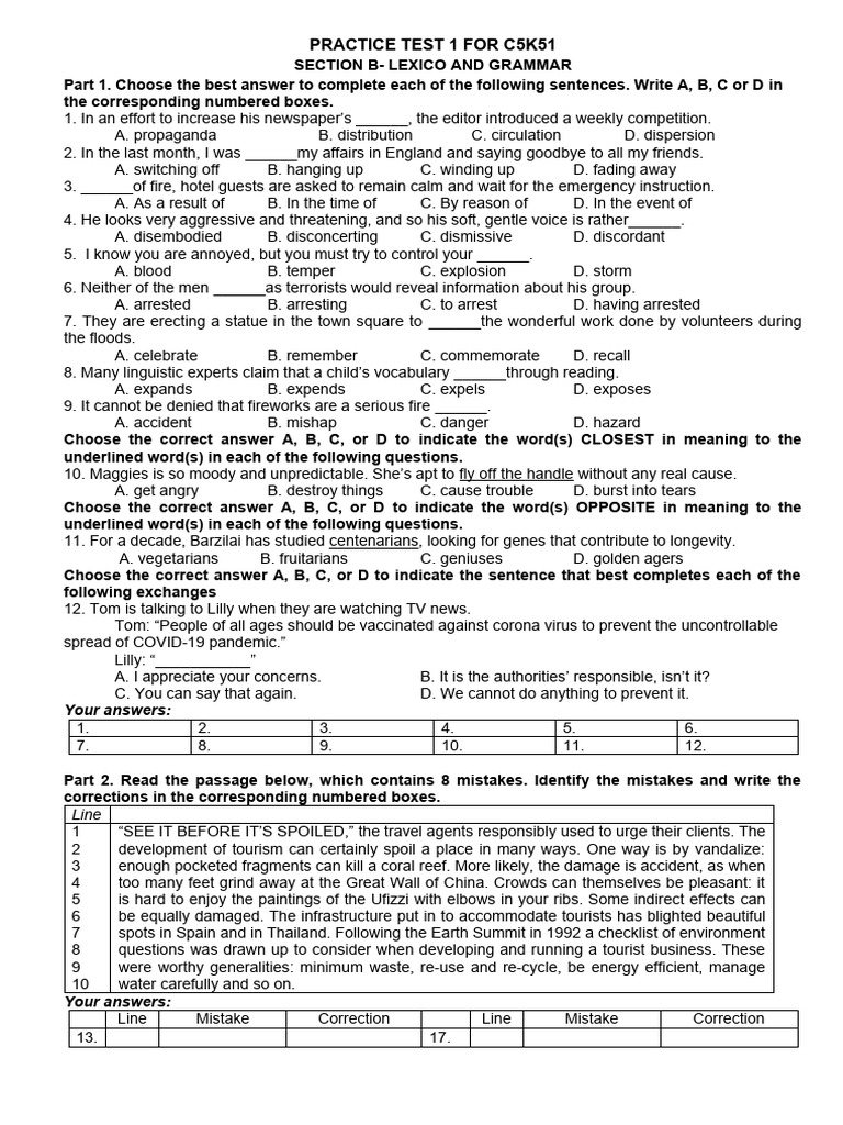 Practice Test 1 For C5k51 Pdf Hubble Space Telescope Communication 