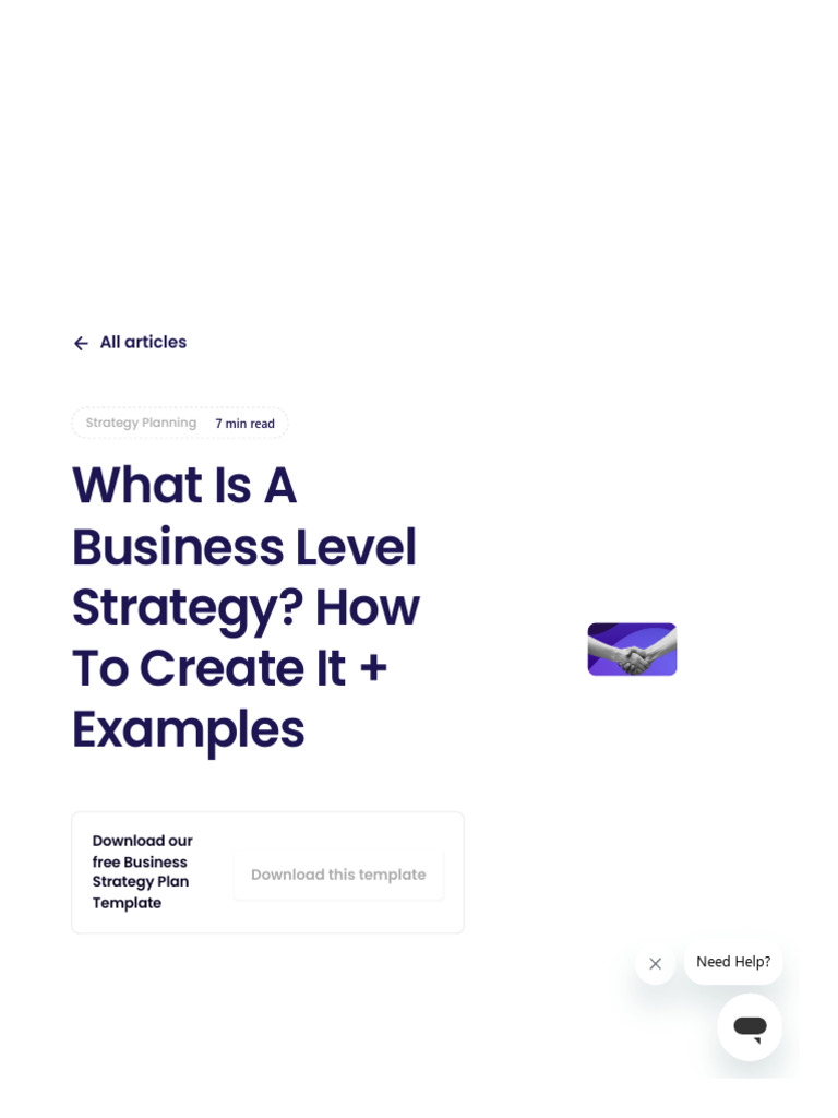 What Is A Business Level Strategy - How To Create It + Examples-1 | PDF | Strategic Management ...