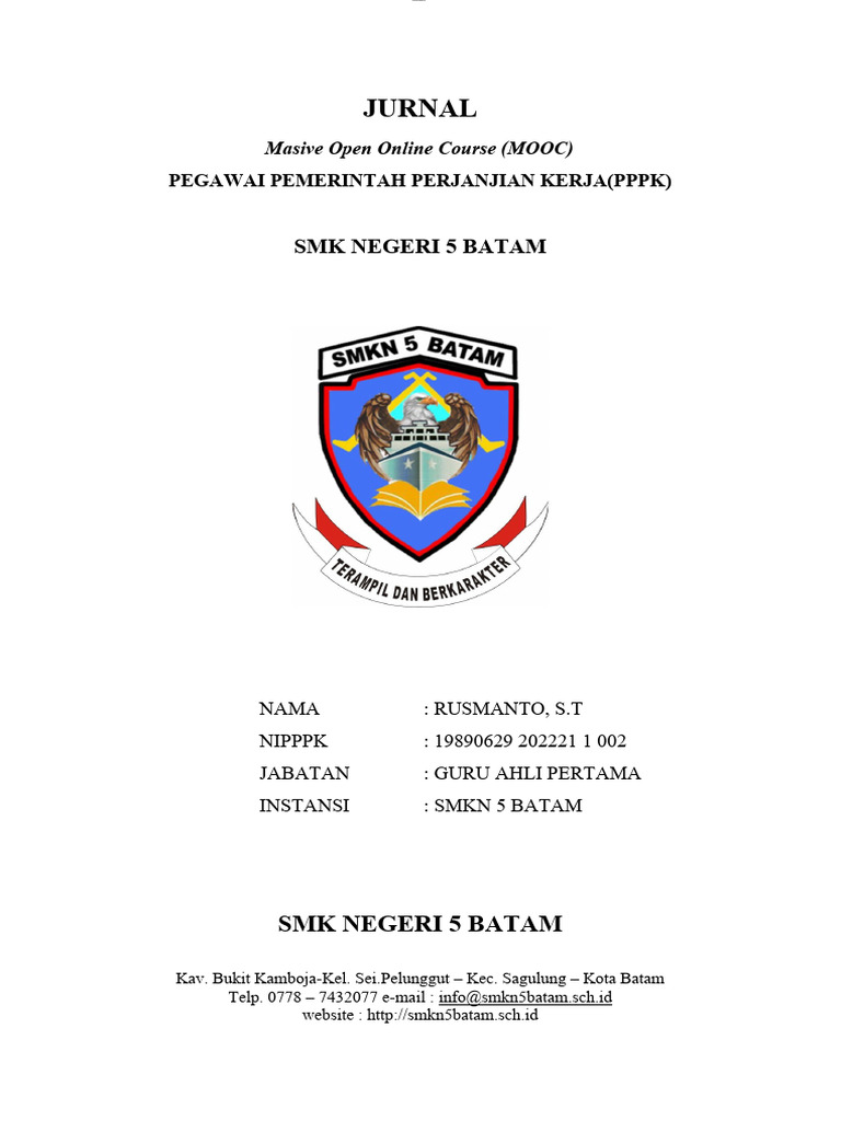 Jurnal Mooc PPPK Rusmanto 198906292022211002 | PDF | Politik | Perjalanan