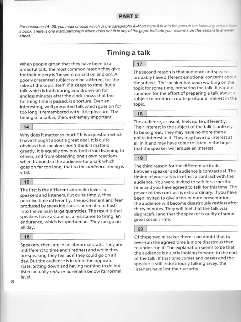 Gapped Text Testing | PDF