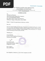 Auditor Appointment Consent Letter | PDF