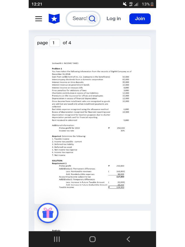 Ap - Acctg For Income Tax | PDF