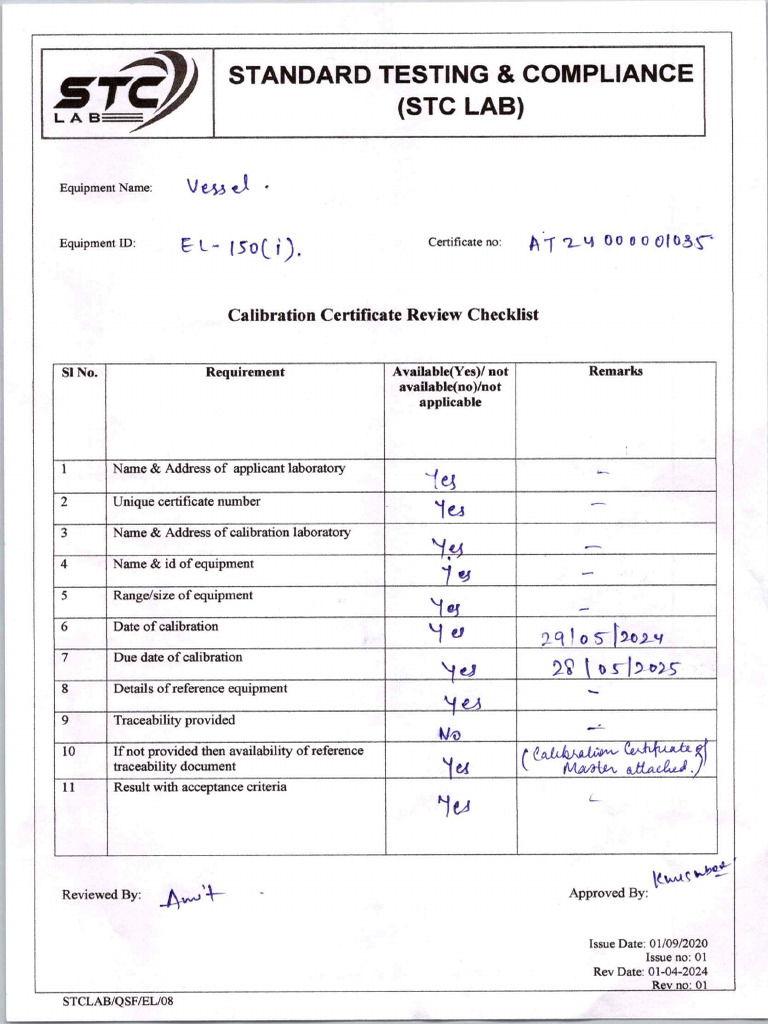Calibration Review For Non Nabl | PDF