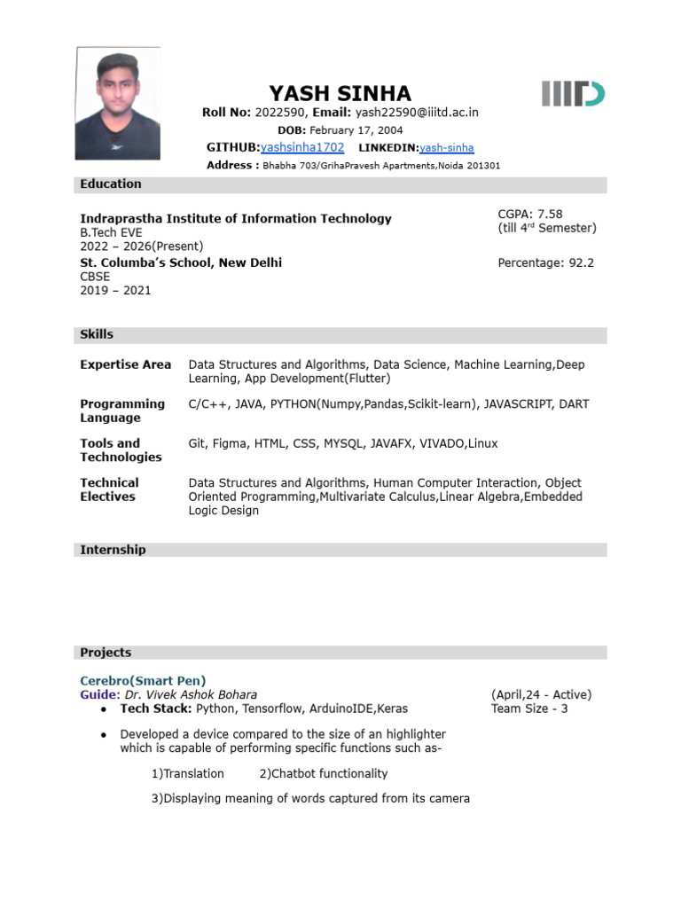 YashSinha | PDF | Computing | Computer Science