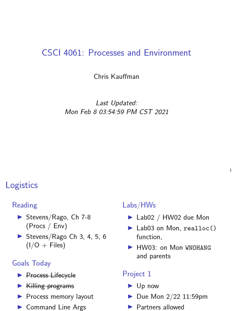 04-process-environment | Download Free PDF | Pointer (Computer Programming) | Software