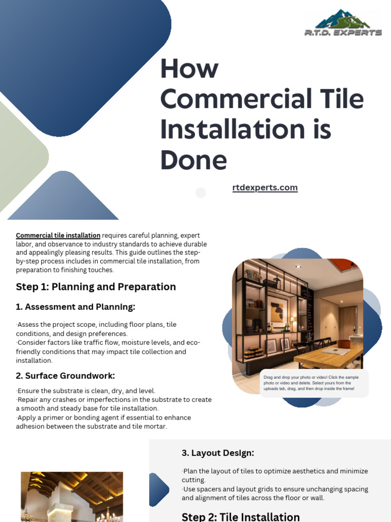 How Commercial Tile Installation is Done | Download Free PDF | Tile | Materials