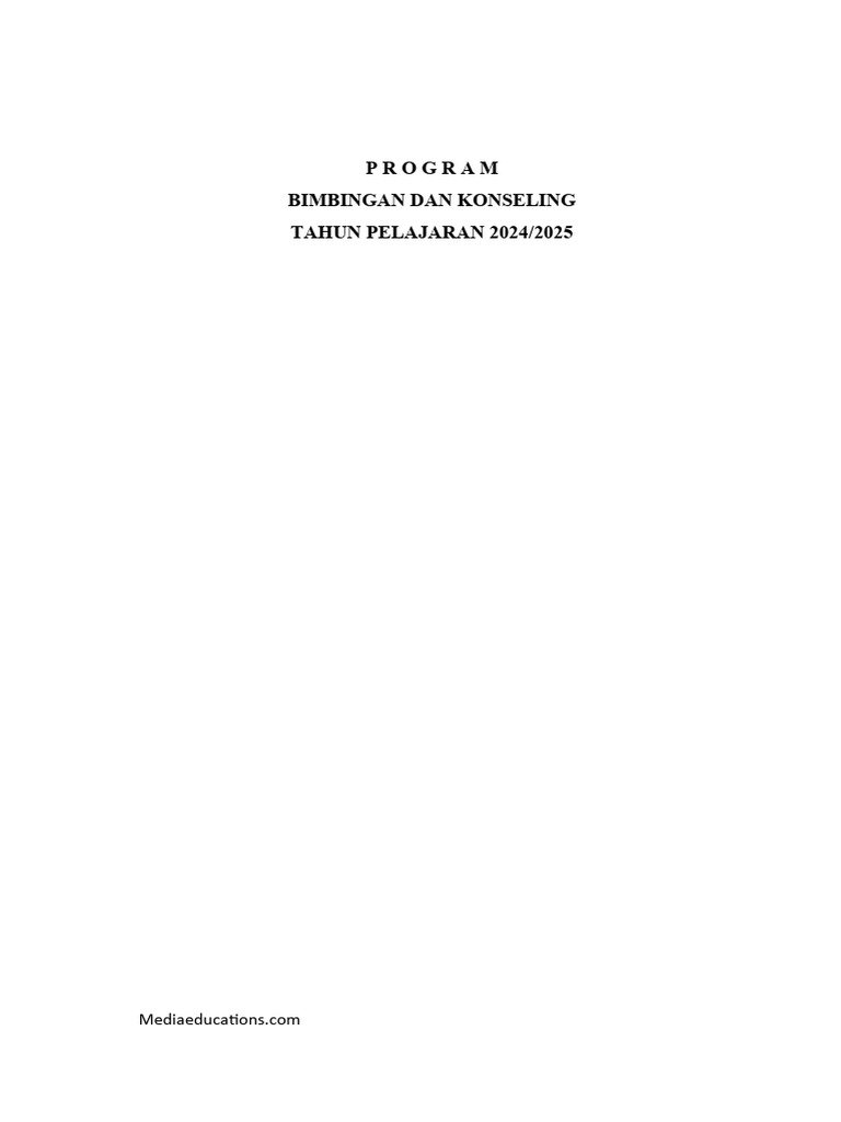 Program BK | PDF | Karier & Perkembangan