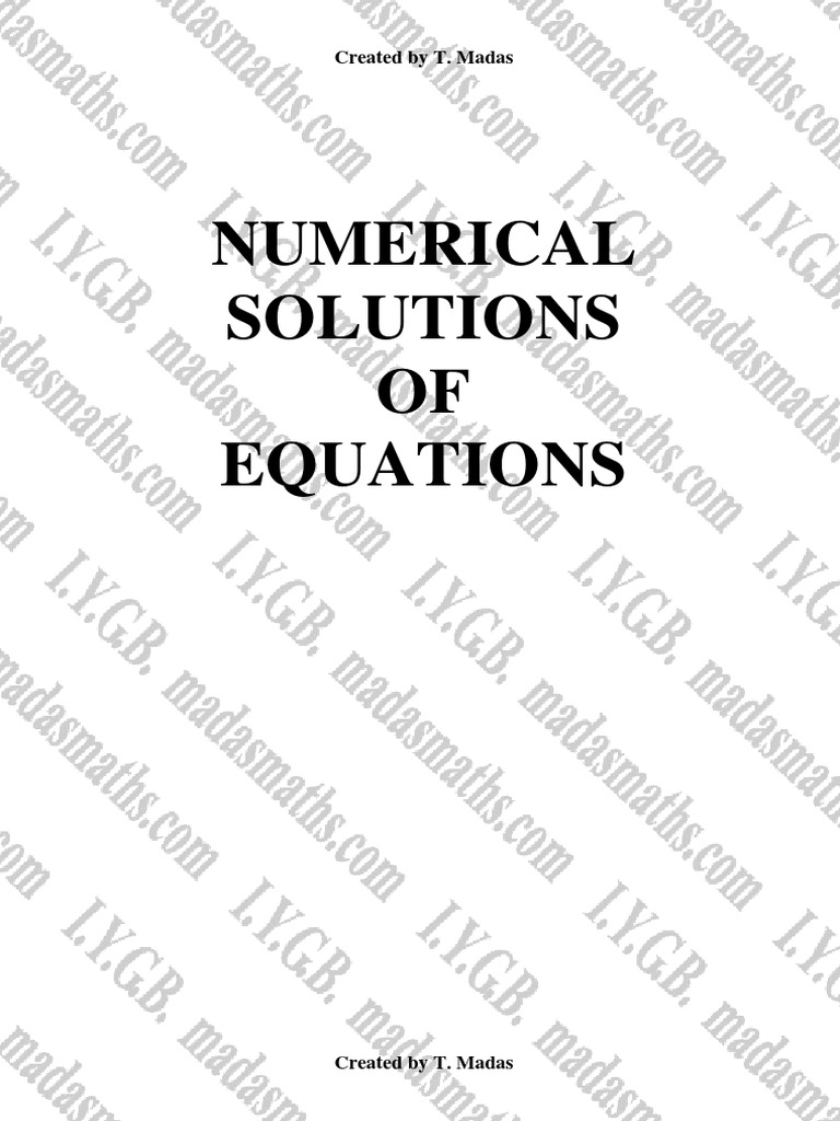 numerical_solutions_of_equations | Download Free PDF | Equations | Interpolation