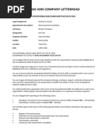 Appointment Letter. Health and Safety Representative | PDF