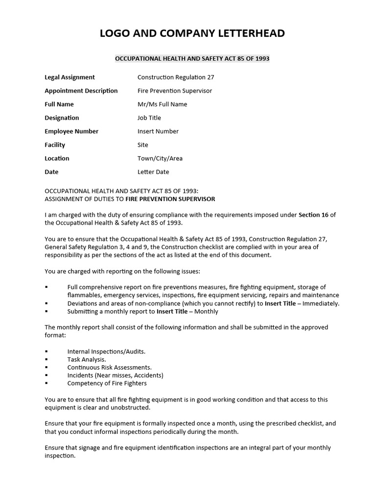 CR27 Fire Prevention Supervisor | PDF | Occupational Safety And Health | Safety