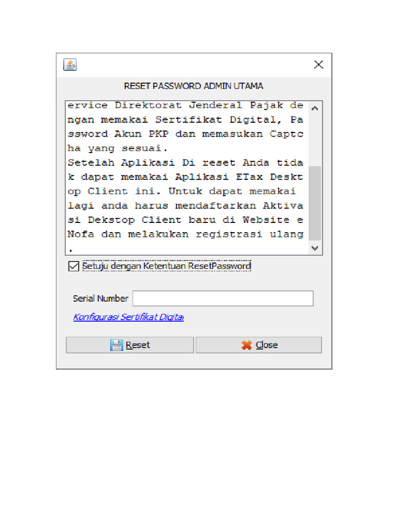 Resed Paswood Admin Utama | PDF