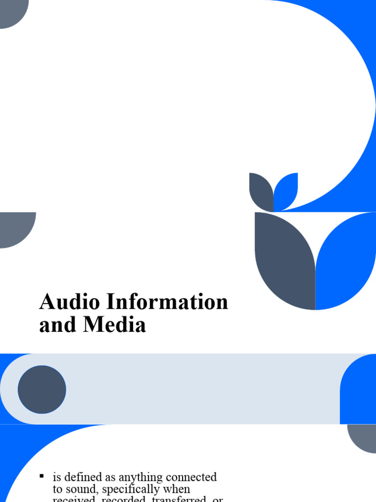 L3 Audio Information and Media | PDF | Digital Audio | Data Compression