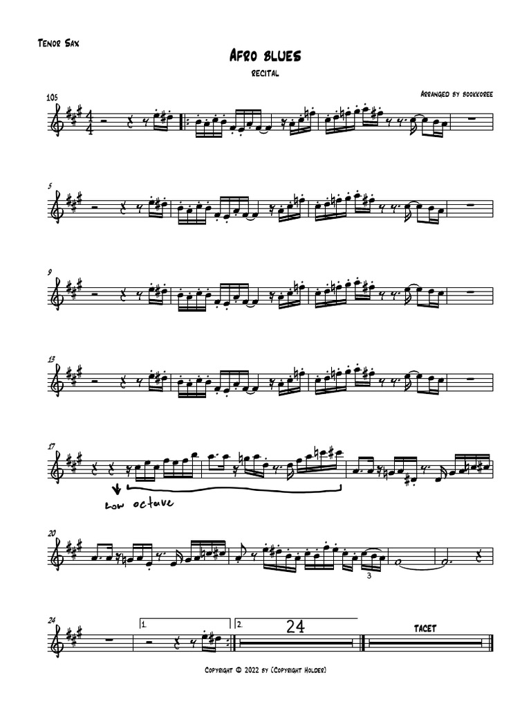 Afro Blues Finish 2 Part Parts | PDF