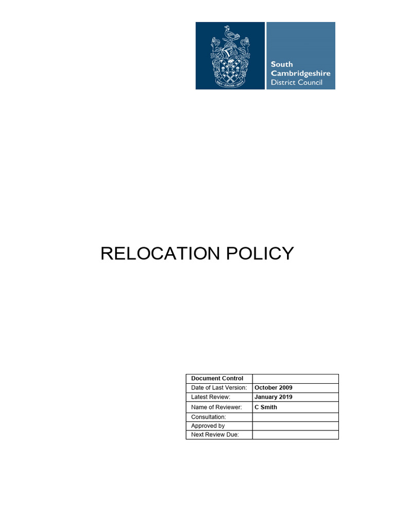 Relocation Fees Policy | Download Free PDF | Cost Of Living | Payroll Tax