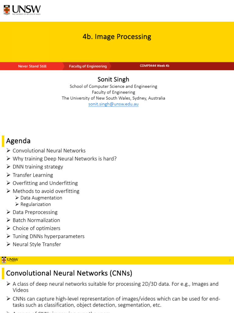 4b Image Processing | PDF | Artificial Neural Network | Deep Learning