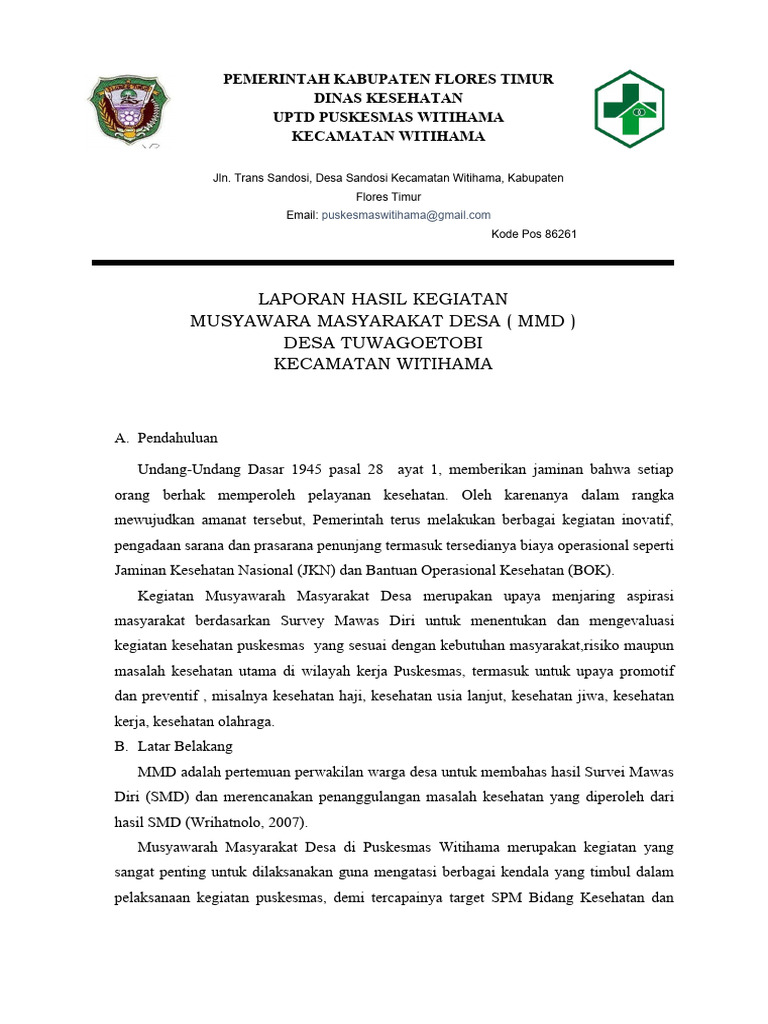 Laporan Hasil MMD 2022 | PDF
