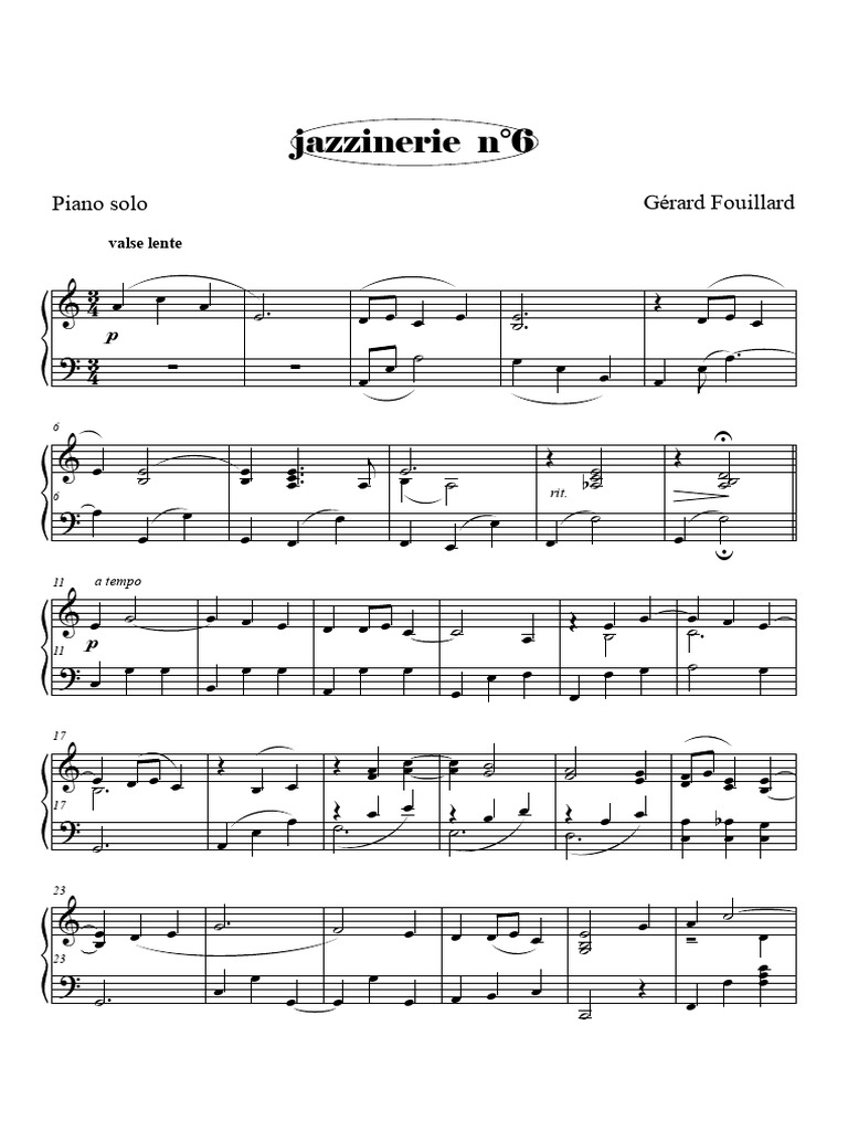 Jazzinerie N°6 | PDF