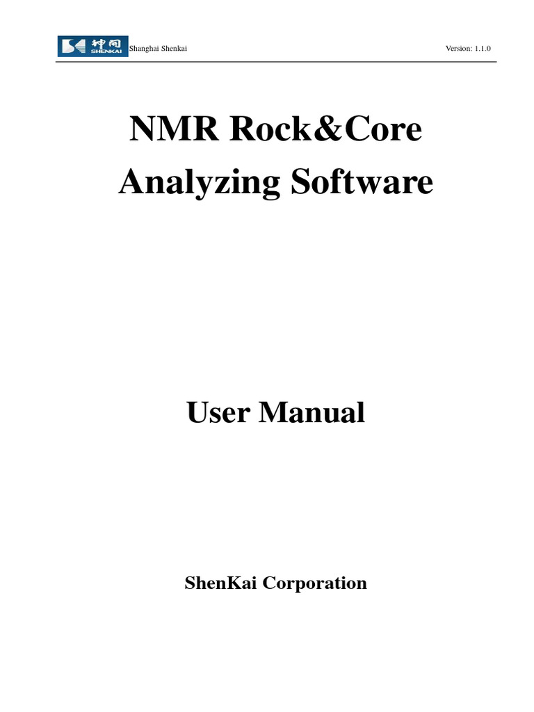 NMR Rock-Core Analyzing Software - English | PDF | Nuclear Magnetic Resonance | Sampling (Signal ...