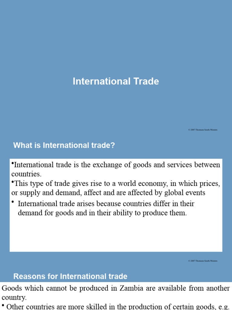 International Trade | PDF | Tariff | Demand