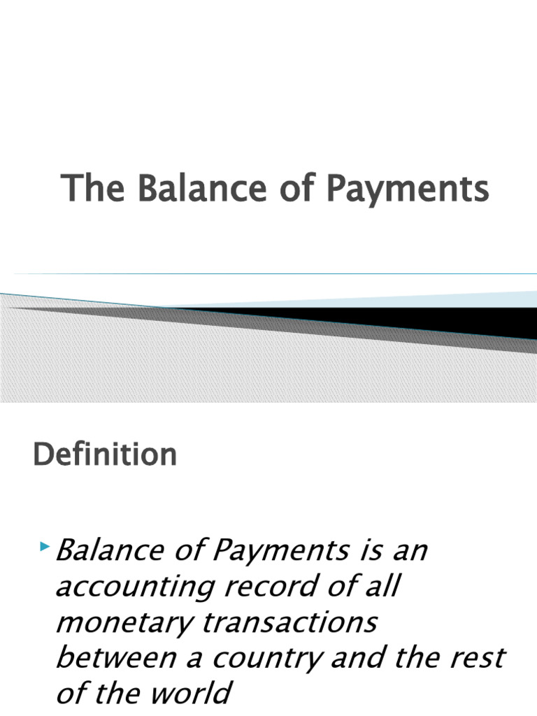The Balance of Payments-1 | PDF | Balance Of Payments | Macroeconomics