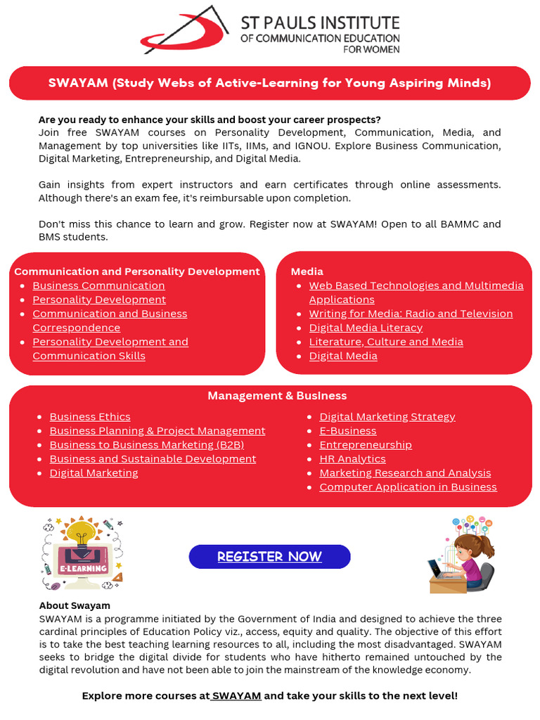 Swayam Courses - 240625 - 142238 | PDF | Career & Growth