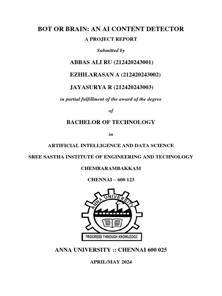 BOT or Brain FP Final | PDF | Artificial Intelligence | Intelligence (AI) & Semantics